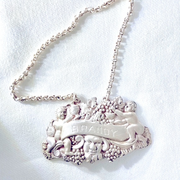 Other | Silver Tone Brandy Bottle Label | Poshmark